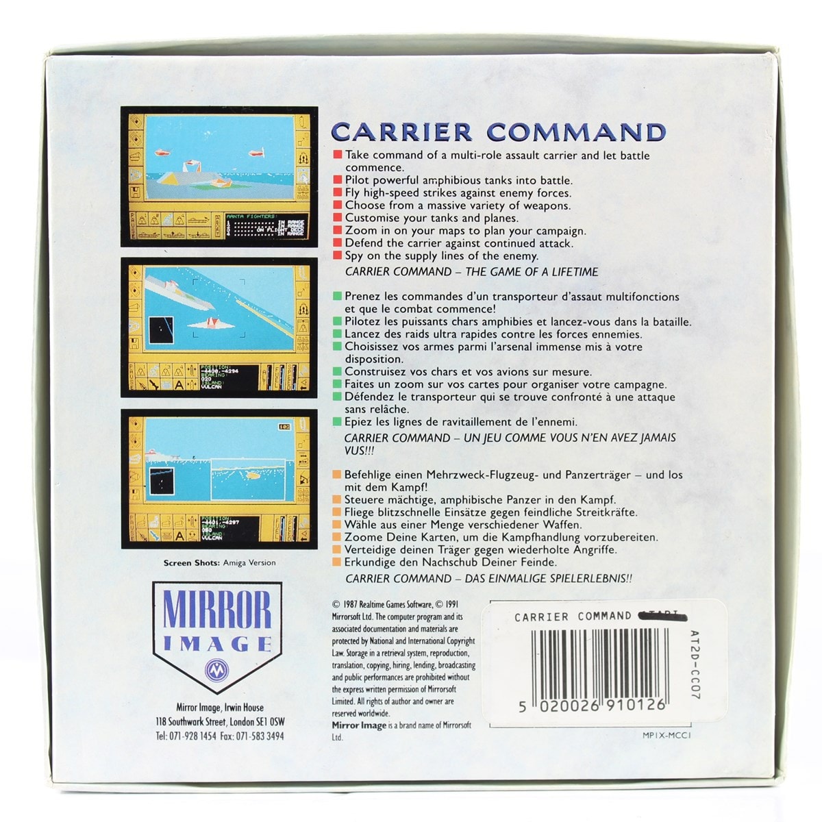 Carrier Command (Amiga - Mirror Image) - WTS Retro - Køb her