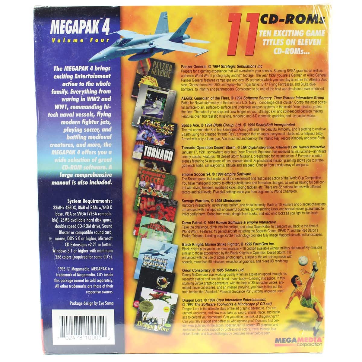 MEGAPAK 4 - 11 CD-Rom's (PC Big Box) - Ny - WTS Retro