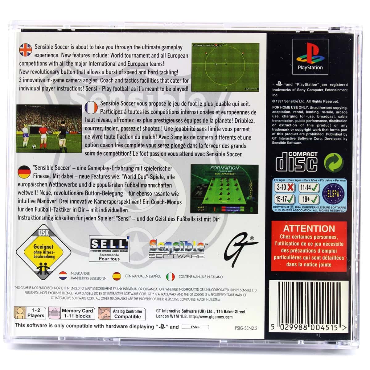 Sensible Soccer (PS1) - WTS Retro - Køb spillet her