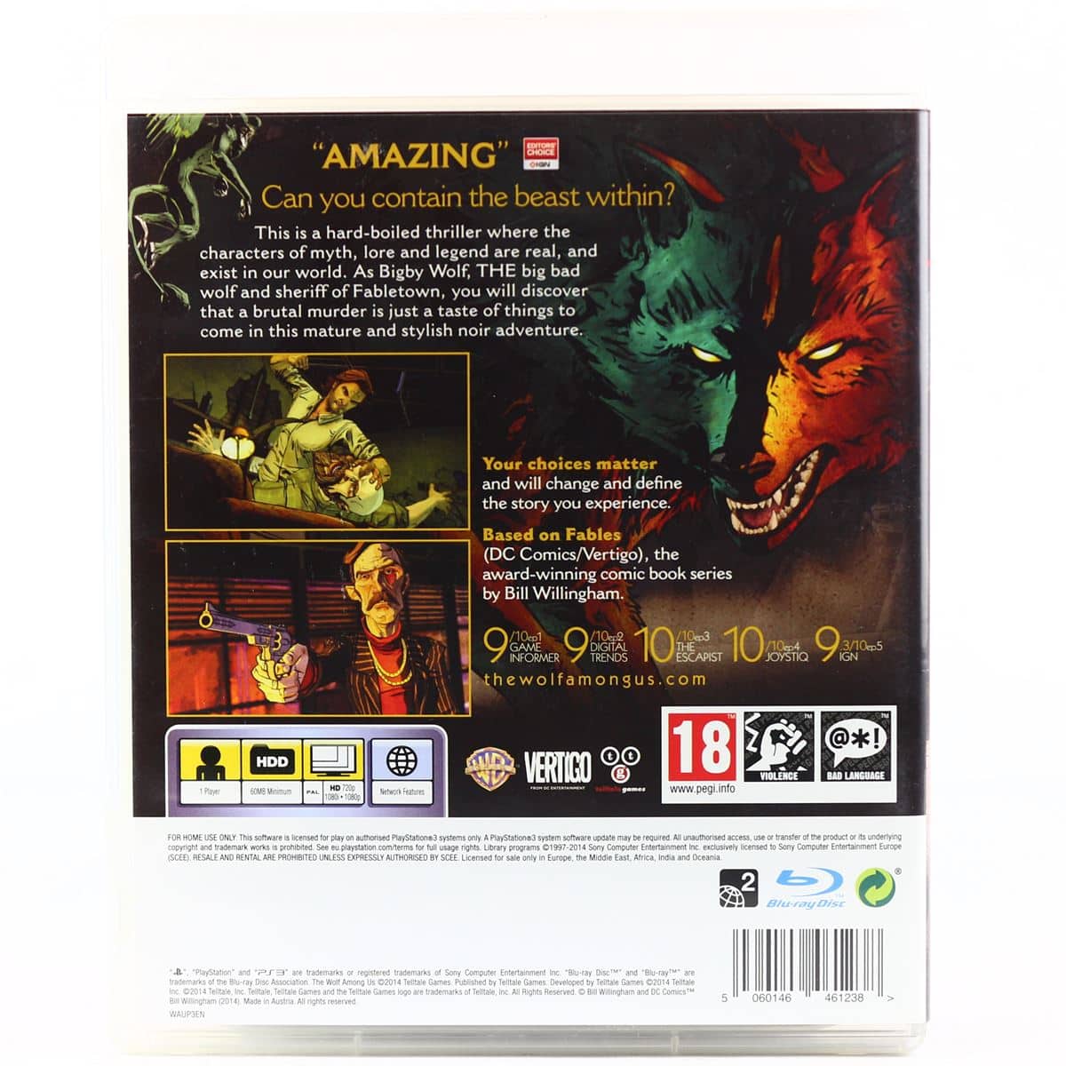 The Wolf Among Us (PS3) - WTS Retro - Køb spillet her