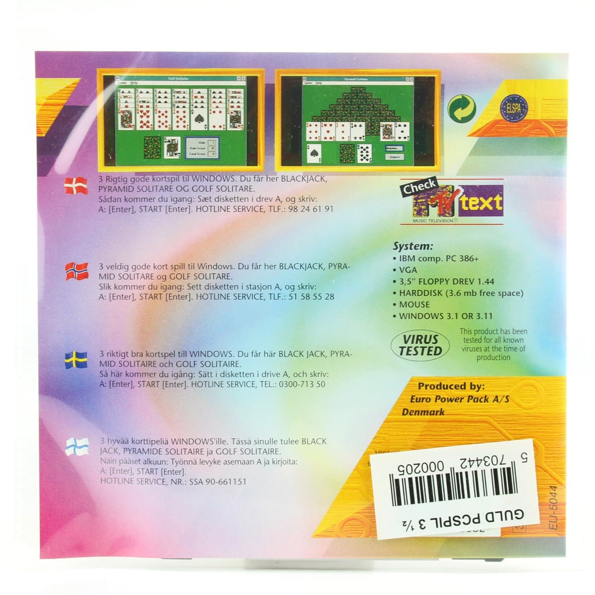 Card Games for Windows (PC/DOS, 3.5″ Floppy Disk, Euro Power Pack)