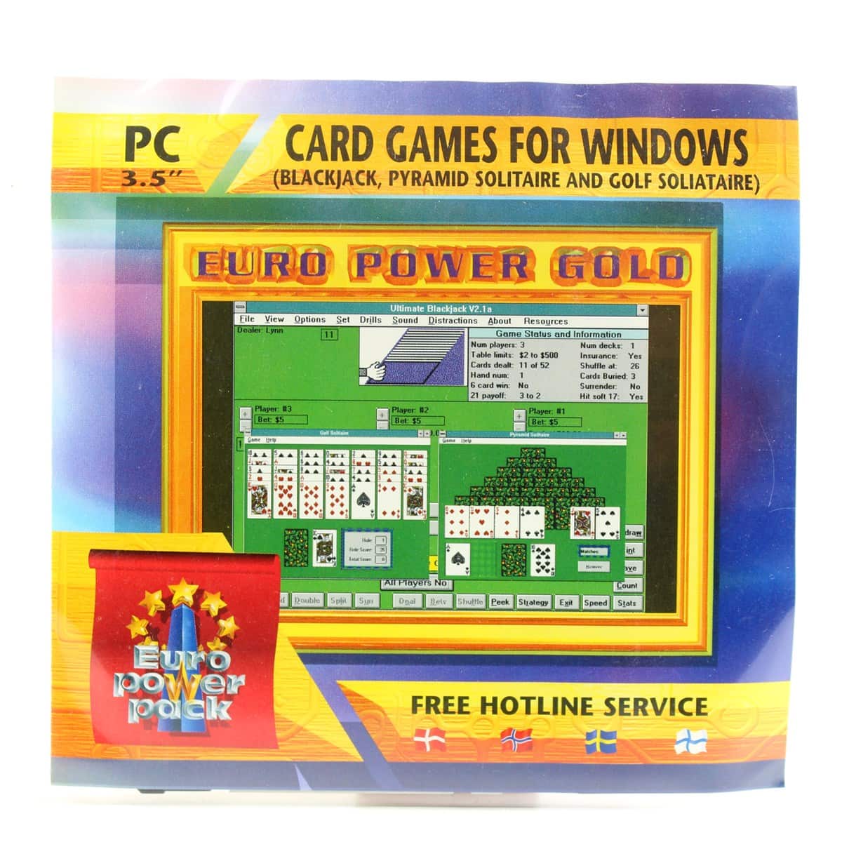 Card Games for Windows (PC/DOS, 3.5″ Floppy Disk, Euro Power Pack)