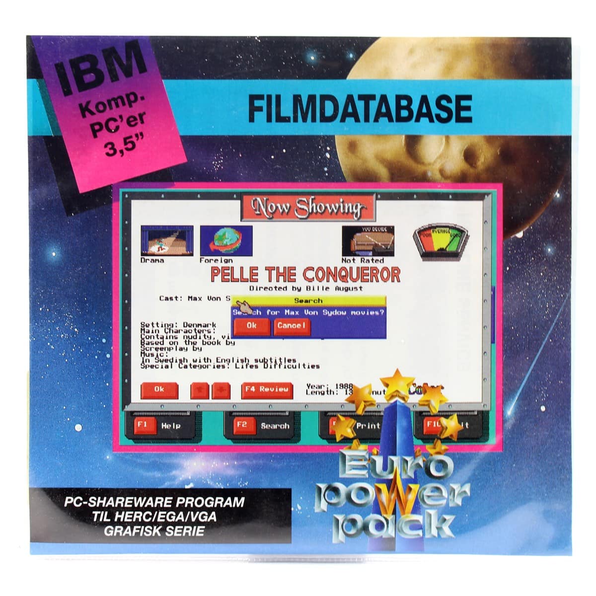 Filmdatabase (PC/DOS, 3.5″ Floppy Disk, Euro Power Pack)