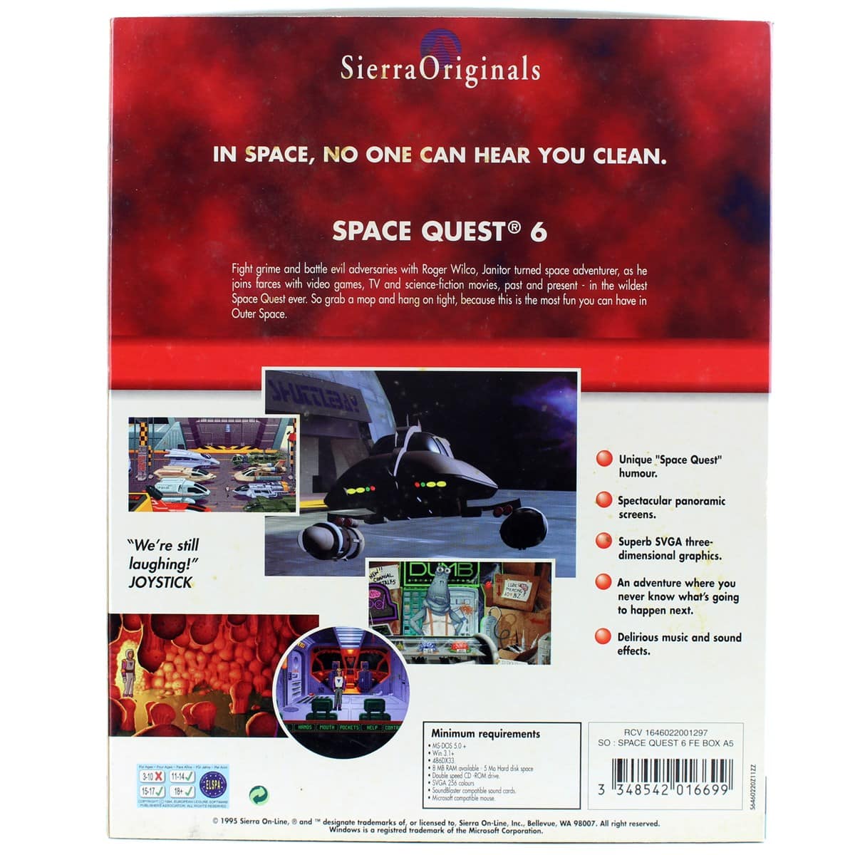 Space Quest 6: Roger Wilco in the Spinal Frontier (PC Big Box – Sierra ...
