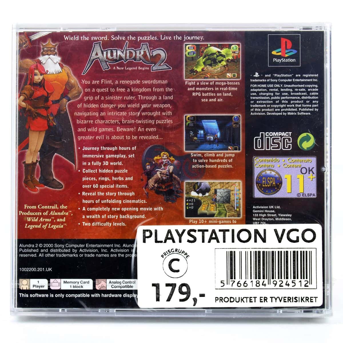 Alundra 2: A New Legend Begins (PS1) - Brugt spil - WTS Retro