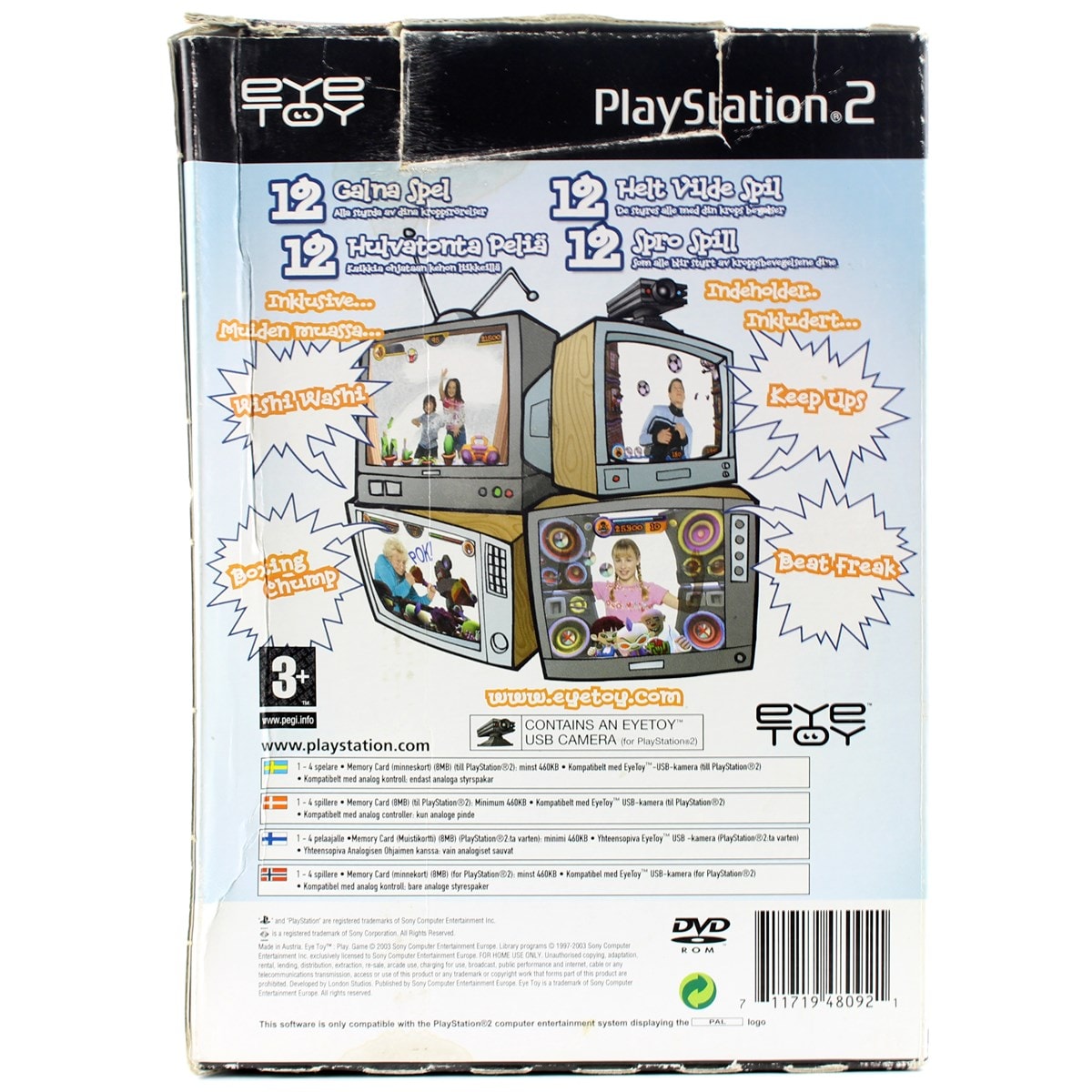 EyeToy: Play (PS2) - inkl. boks og kamera - WTS Retro - Køb spillet her