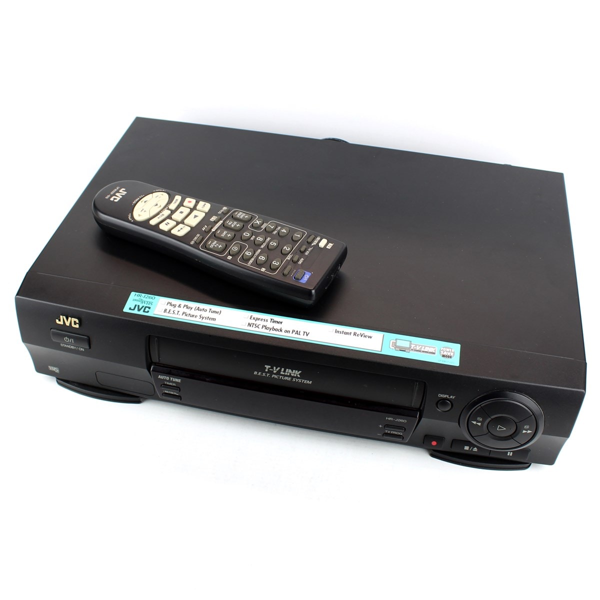 JVS HR-J260 VHS-afspiller inkl. fjernbetjening - WTS Retro - Køb her