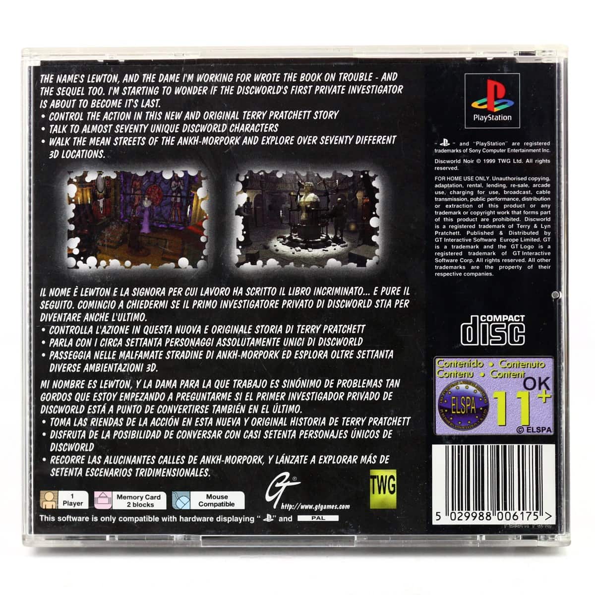Discworld Noir (PS1) - WTS Retro - Køb spillet her