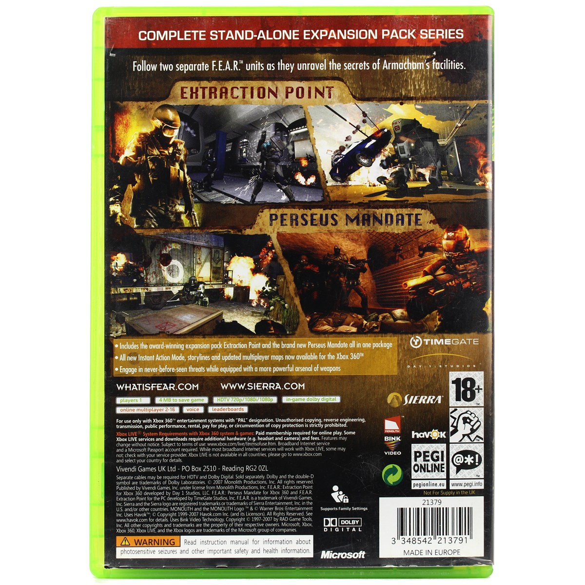 F.E.A.R.: Files (Xbox 360) - WTS Retro - Køb spillet her