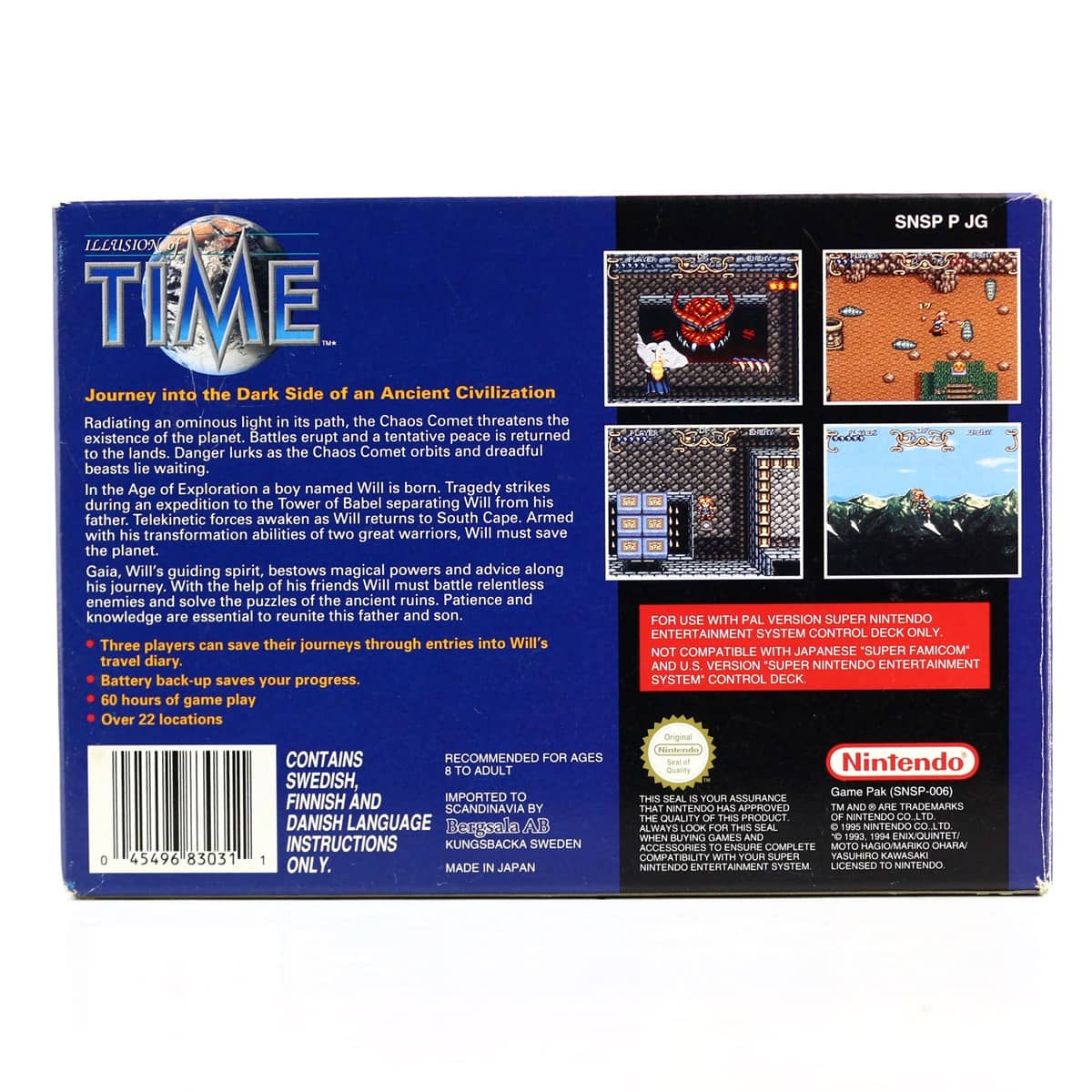 Illusion of Time (SNES - Boxed - SCN) - WTS Retro - Køb spillet her