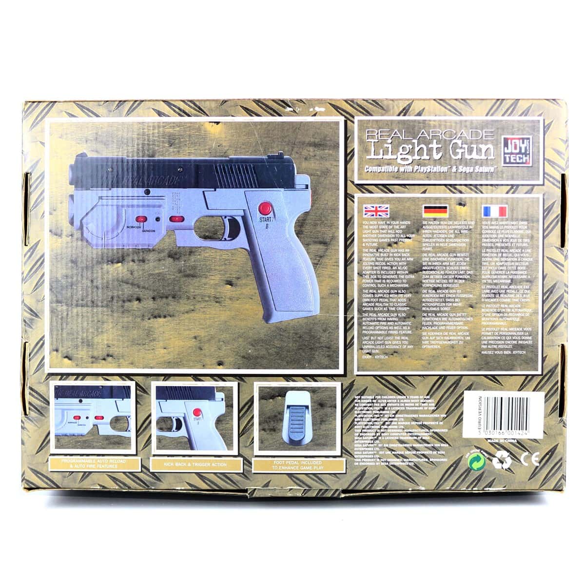 Joy Tech Real Arcade Light Gun + Reload pedal (PS1 / PS2 / SEGA Saturn)