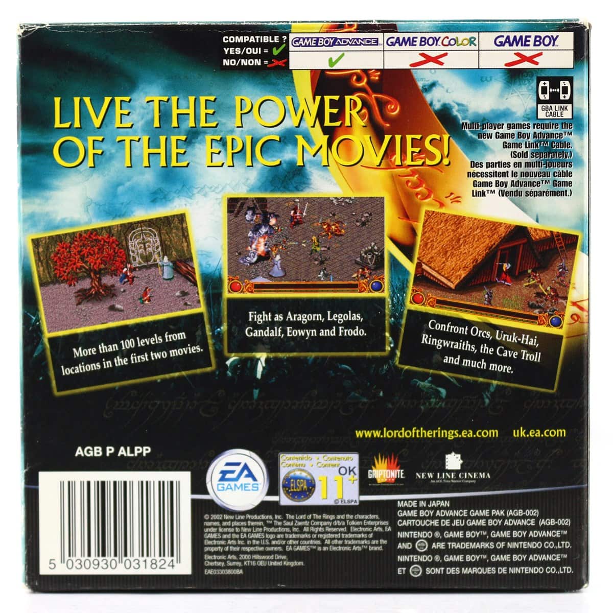 The Lord of the Rings: The Two Towers (Game Boy Advance - Boxed) - WTS ...