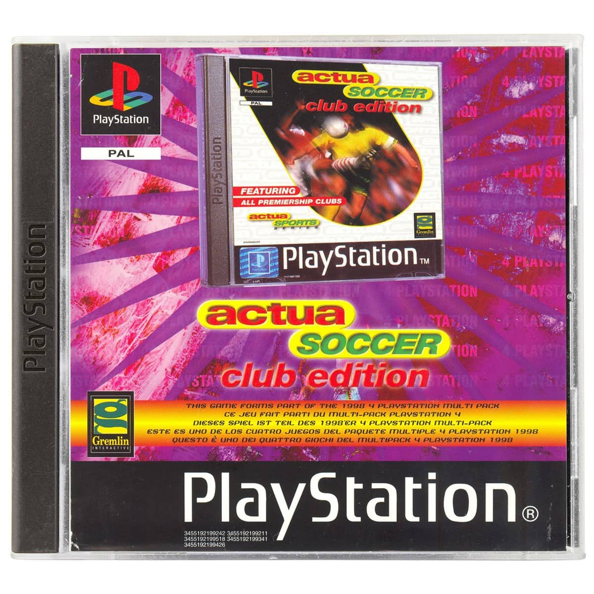 Actua Soccer: Club Edition (PS1 - Spansk) - WTS Retro - Køb spillet her