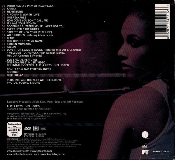 Alicia Keys – Unplugged (CD, 2005) - Brugt Musik CD - WTS Retro - Køb her