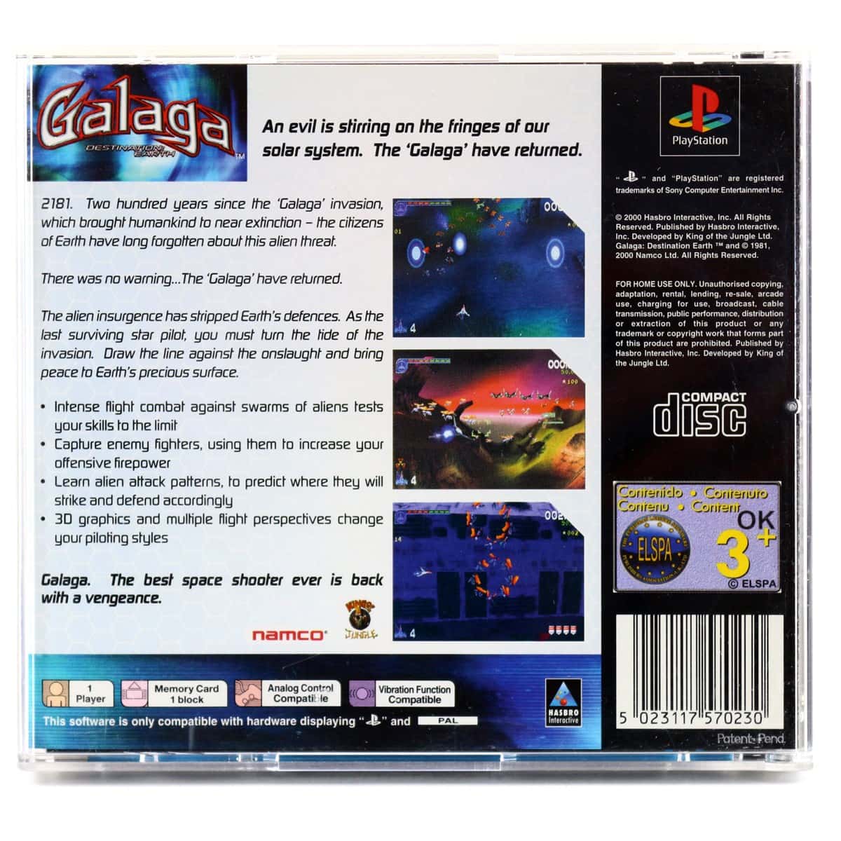 Galaga: Destination Earth (PS1) - WTS Retro - Køb spillet her