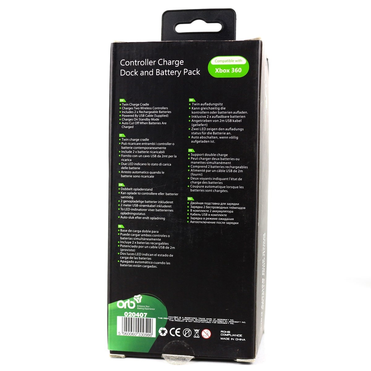 Orb opladningsdock til Controller med to batterier (Xbox 360) - WTS ...