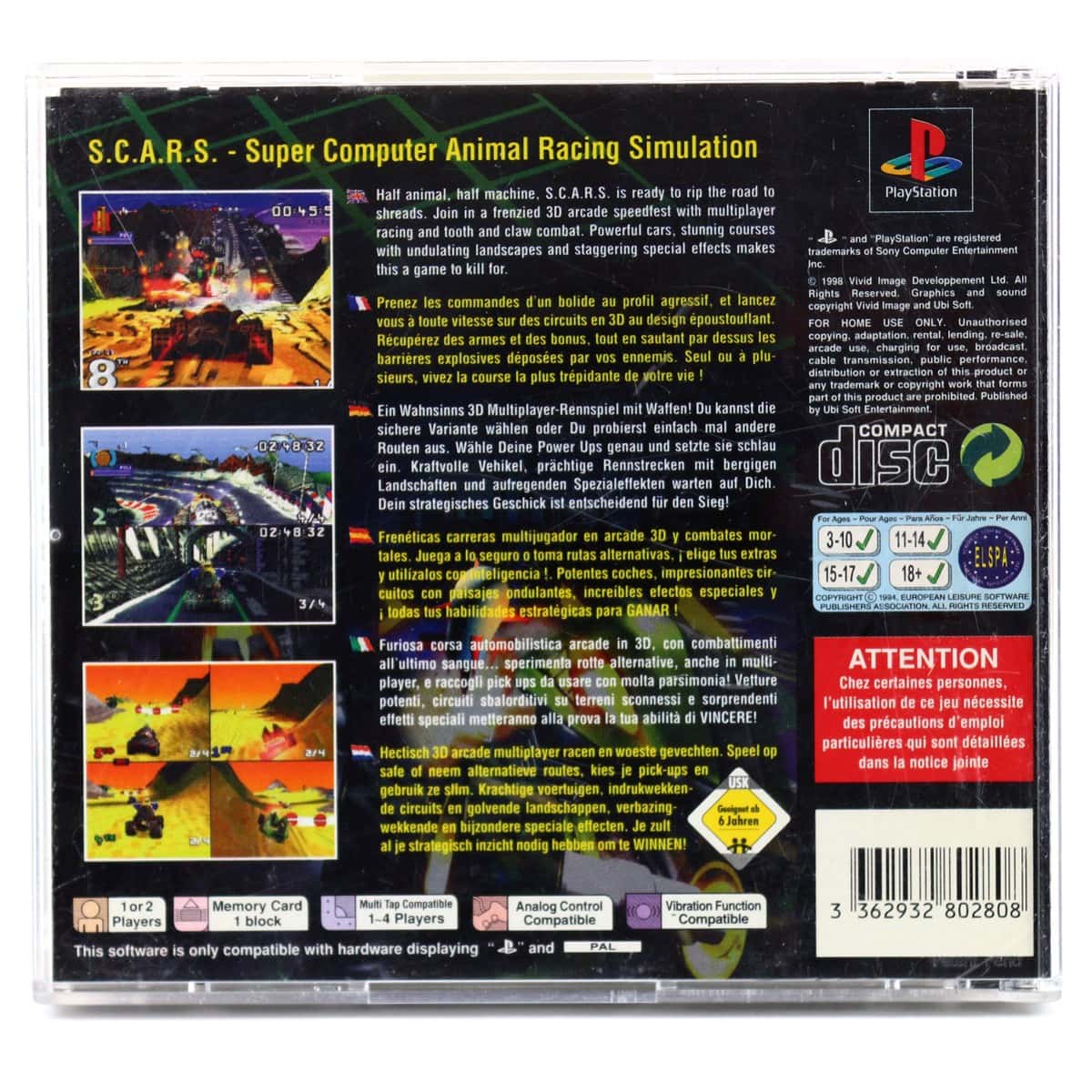 S.C.A.R.S. (PS1) - WTS Retro - Køb spillet her