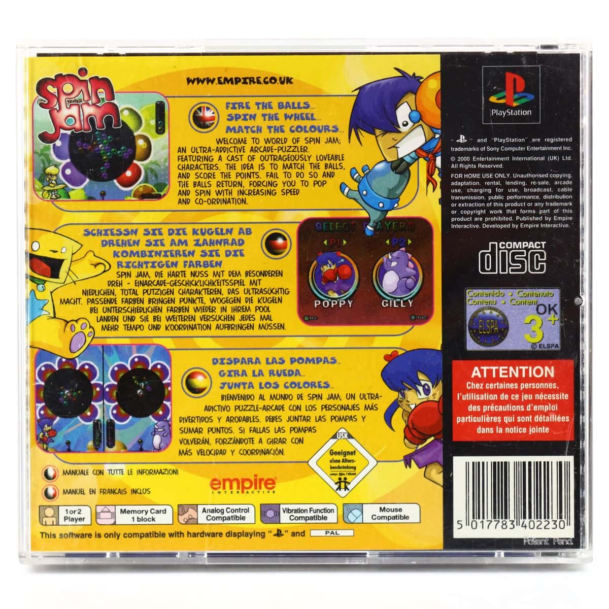 Spin Jam (PS1) - WTS Retro - Køb spillet her