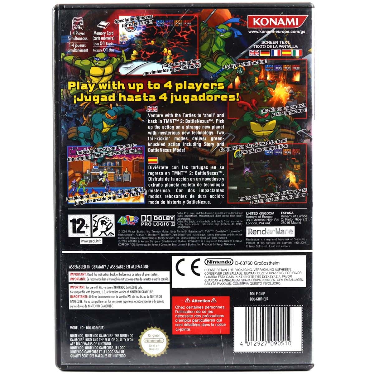 Teenage Mutant Ninja Turtles 2: Battle Nexus (Nintendo GameCube) - WTS ...