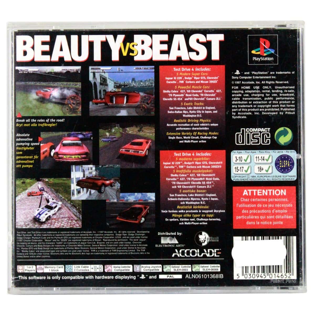 Test Drive 4 (PS1) - WTS Retro - Køb spillet her