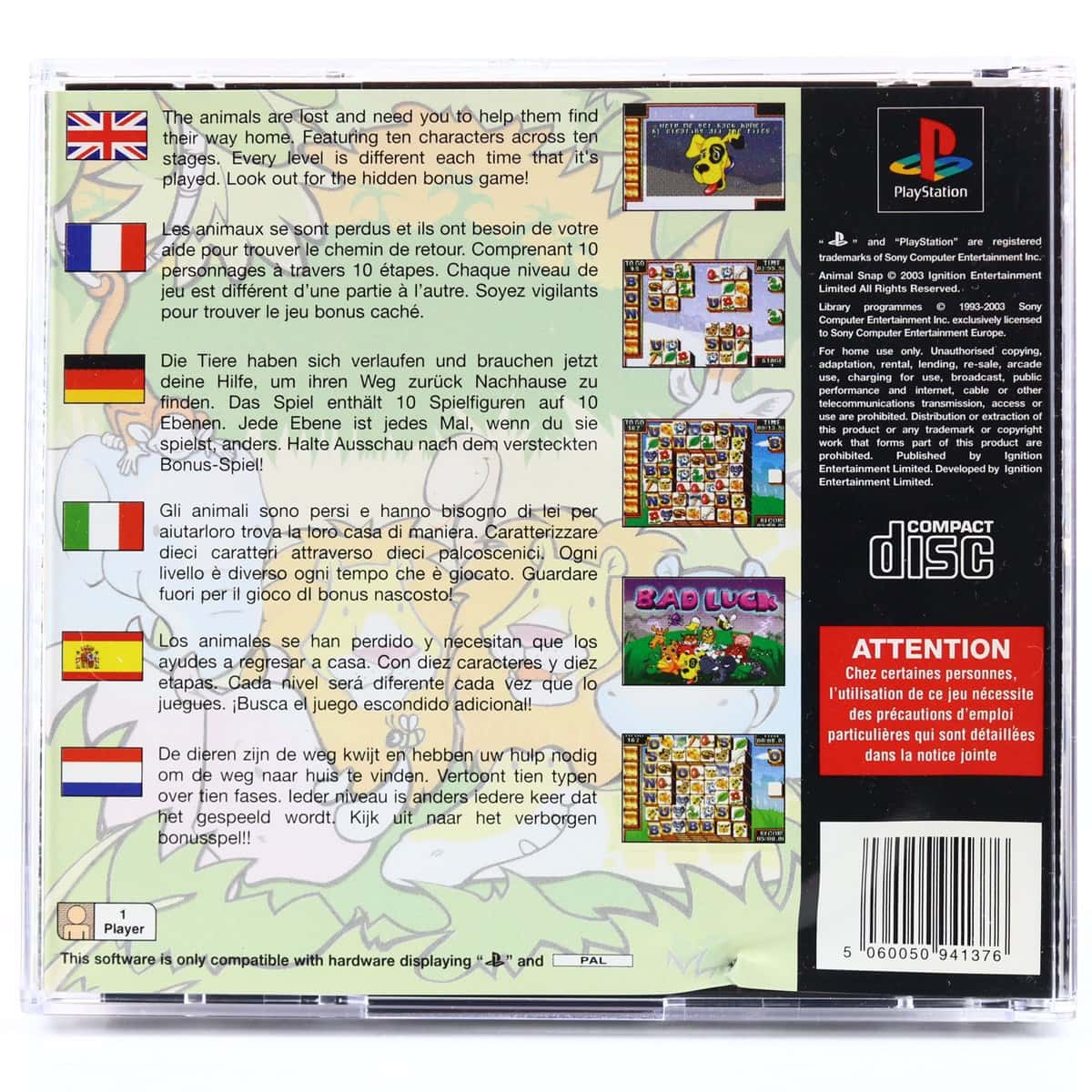 Animal Snap (PS1) - WTS Retro - Køb spillet her