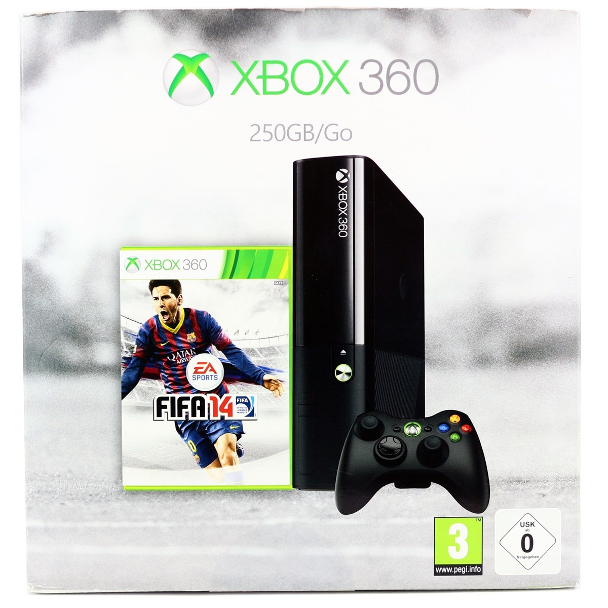 Xbox 360 E konsol + FIFA 14 (250GB - Boxed) - WTS Retro - Køb her