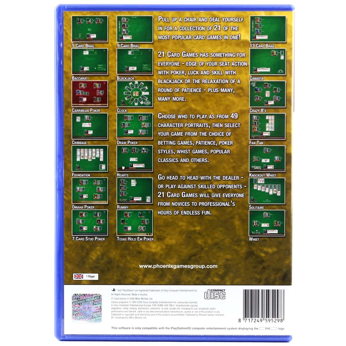 21 Card Games (PS2) - WTS Retro - Køb spillet her