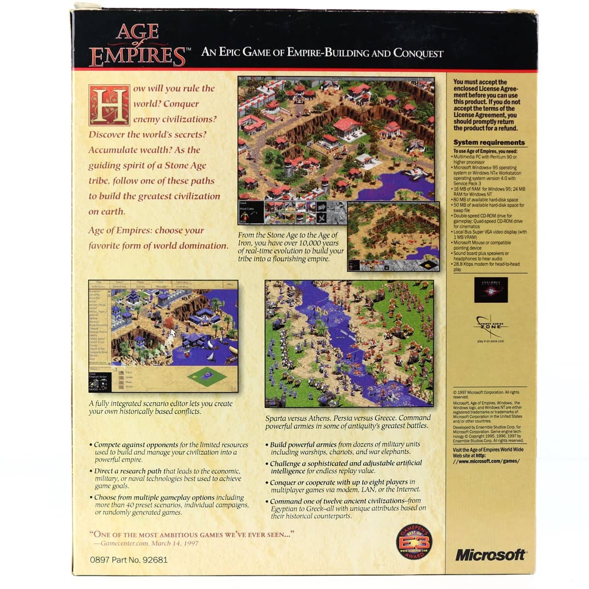 Age of Empires (PC Big Box) - WTS Retro - Køb spillet her