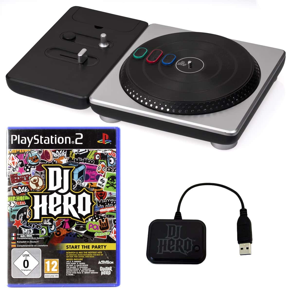 DJ Hero Turntable + spil (PS2/PS3) - WTS Retro - Køb her