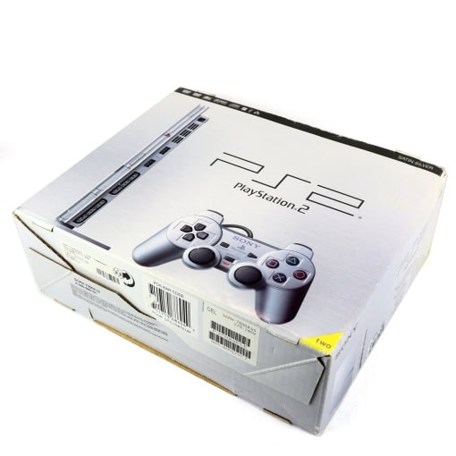 Playstation 2 Slimline (Boxed - Satin Silver) - WTS Retro - Køb her