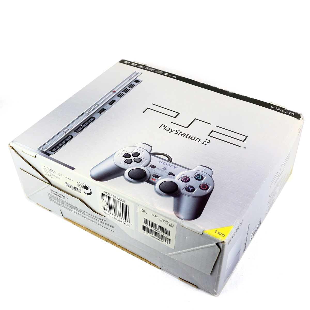 Playstation 2 Slimline (Boxed - Satin Silver) - WTS Retro - Køb her