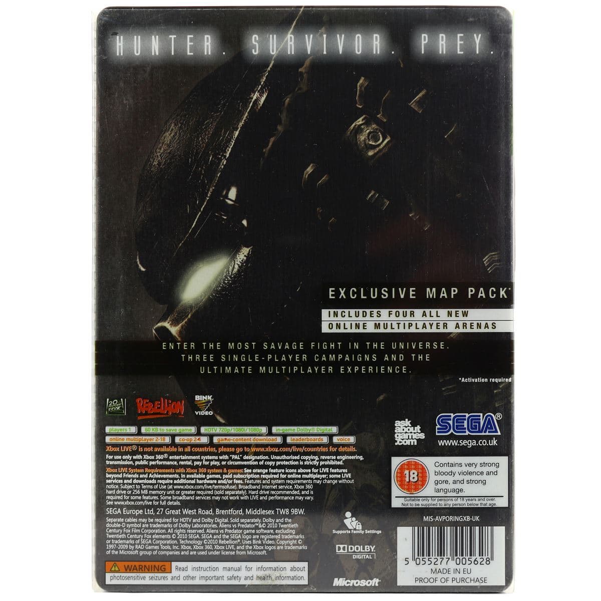 Aliens vs. Predator (Xbox 360) - WTS Retro - Køb spillet her