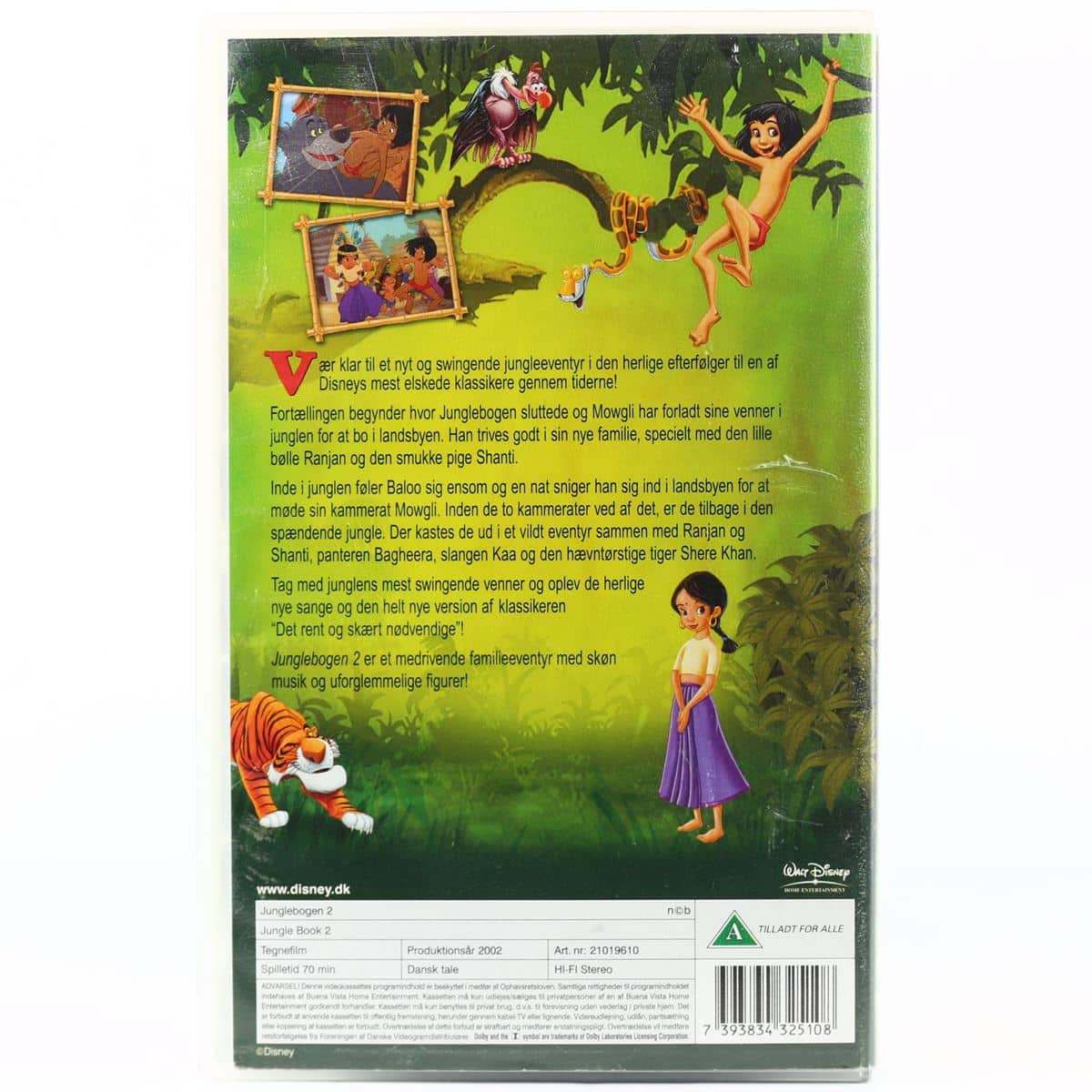 Junglebogen 2 - Disney (VHS - Dansk tale) - WTS Retro - Køb filmen her