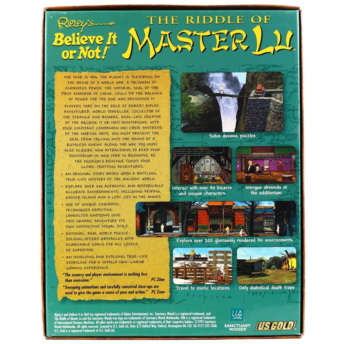Ripley’s Believe It or Not!: The Riddle of Master Lu (PC Big Box) - WTS ...