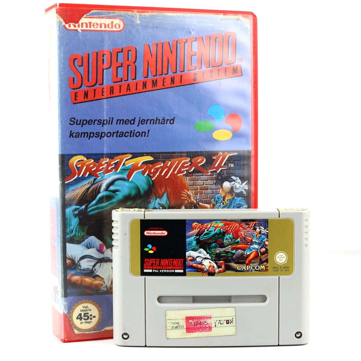 Street Fighter II (SNES - Udlejningskassette) - WTS Retro - Køb her