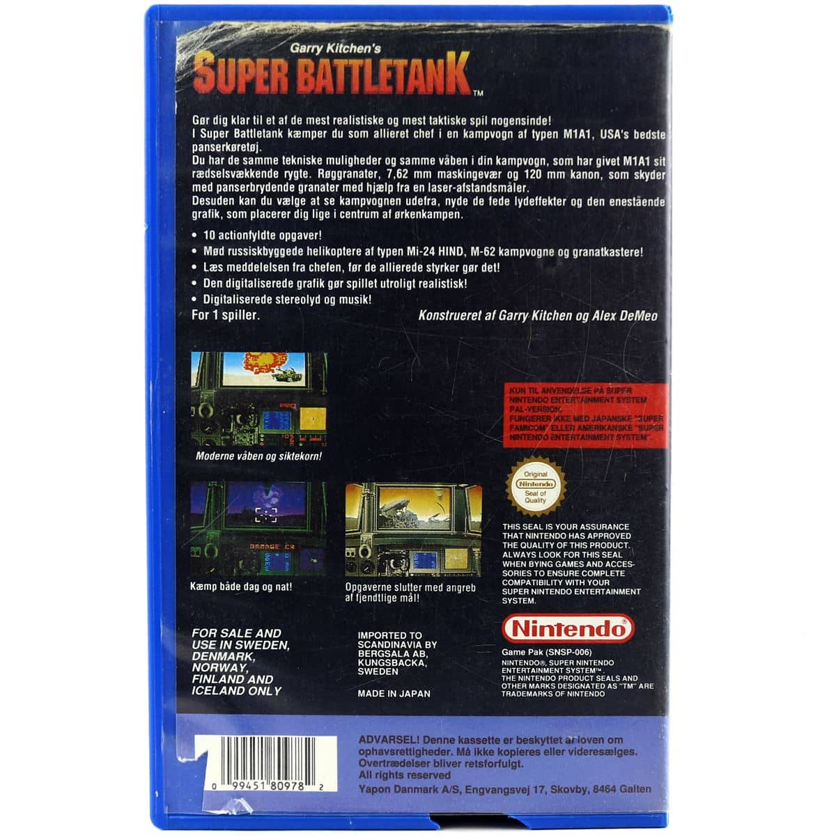 Super Battletank (SNES - Udlejningskassette) - WTS Retro - Køb her