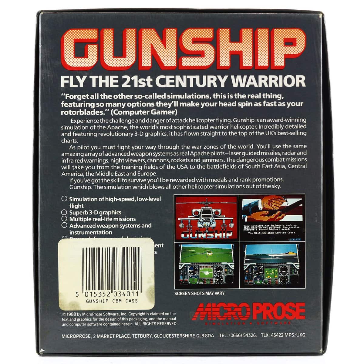 Gunship (C64 Cassette) - WTS Retro - Køb her