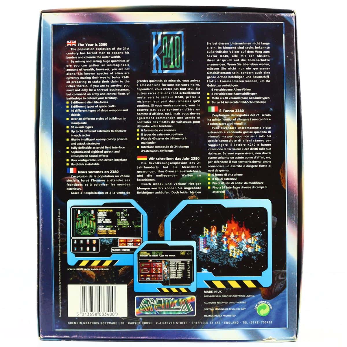K240 (Amiga, Big Box) - WTS Retro - Køb spillet her