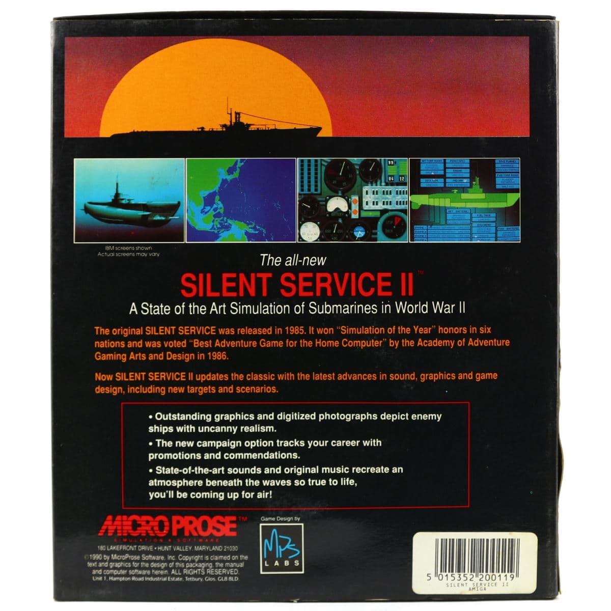 Silent Service II (Amiga, Big Box) - WTS Retro - Køb her