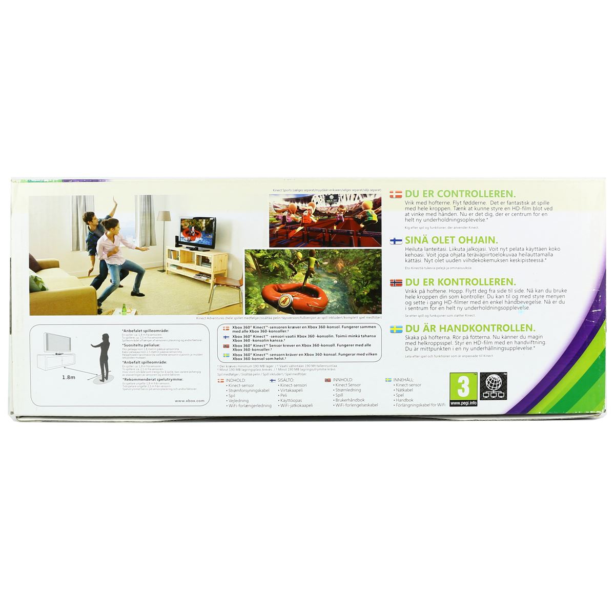 Kinect Sensor + Kinect Adventures! til Xbox 360 - WTS Retro - Køb her