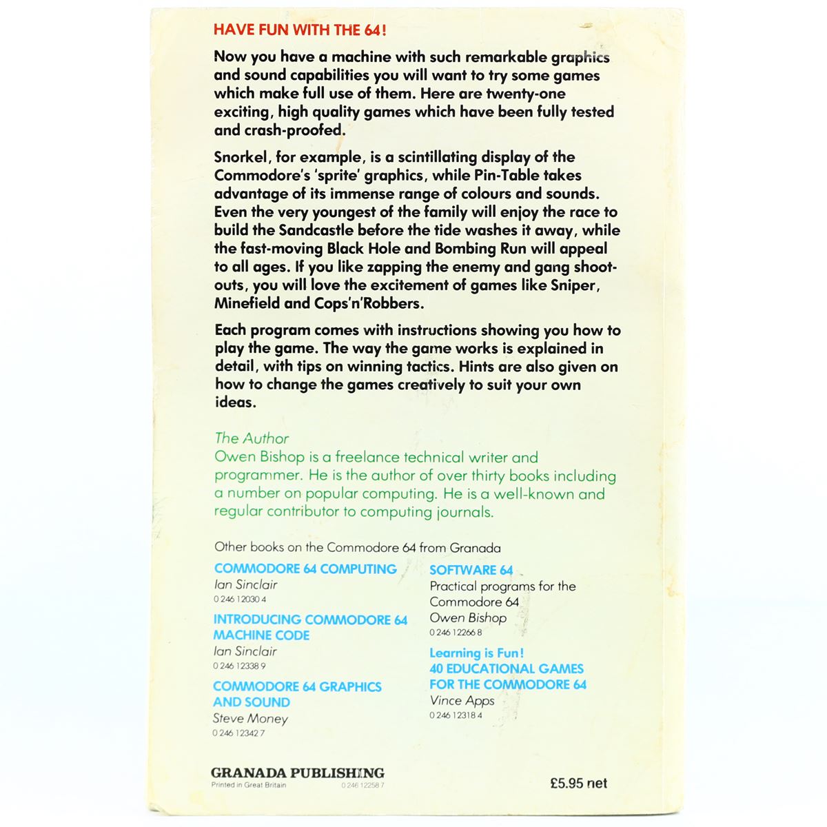 The Commodore 64 Games Book - 21 Sentional Games - WTS Retro - Køb her