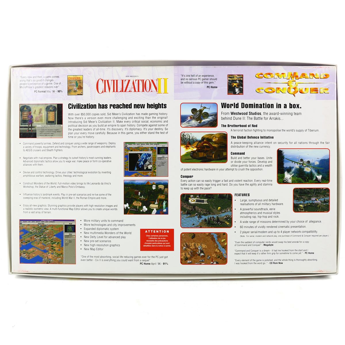 Civilization II / Command & Conquer (PC Big Box) - WTS Retro - Køb ...