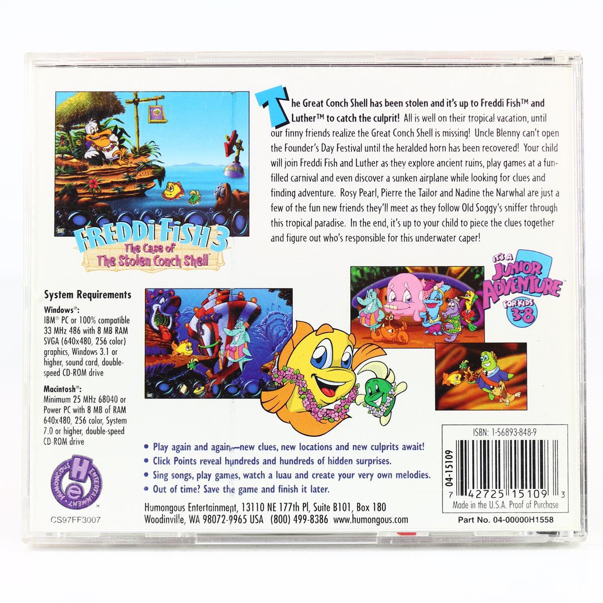 Freddi Fish 3: The Case of the Stolen Conch Shell (PC Jewelcase) - WTS ...