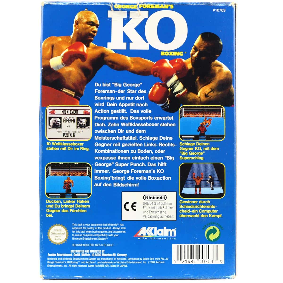 George Foreman’s KO Boxing (Nintendo NES, Boxed) - WTS Retro
