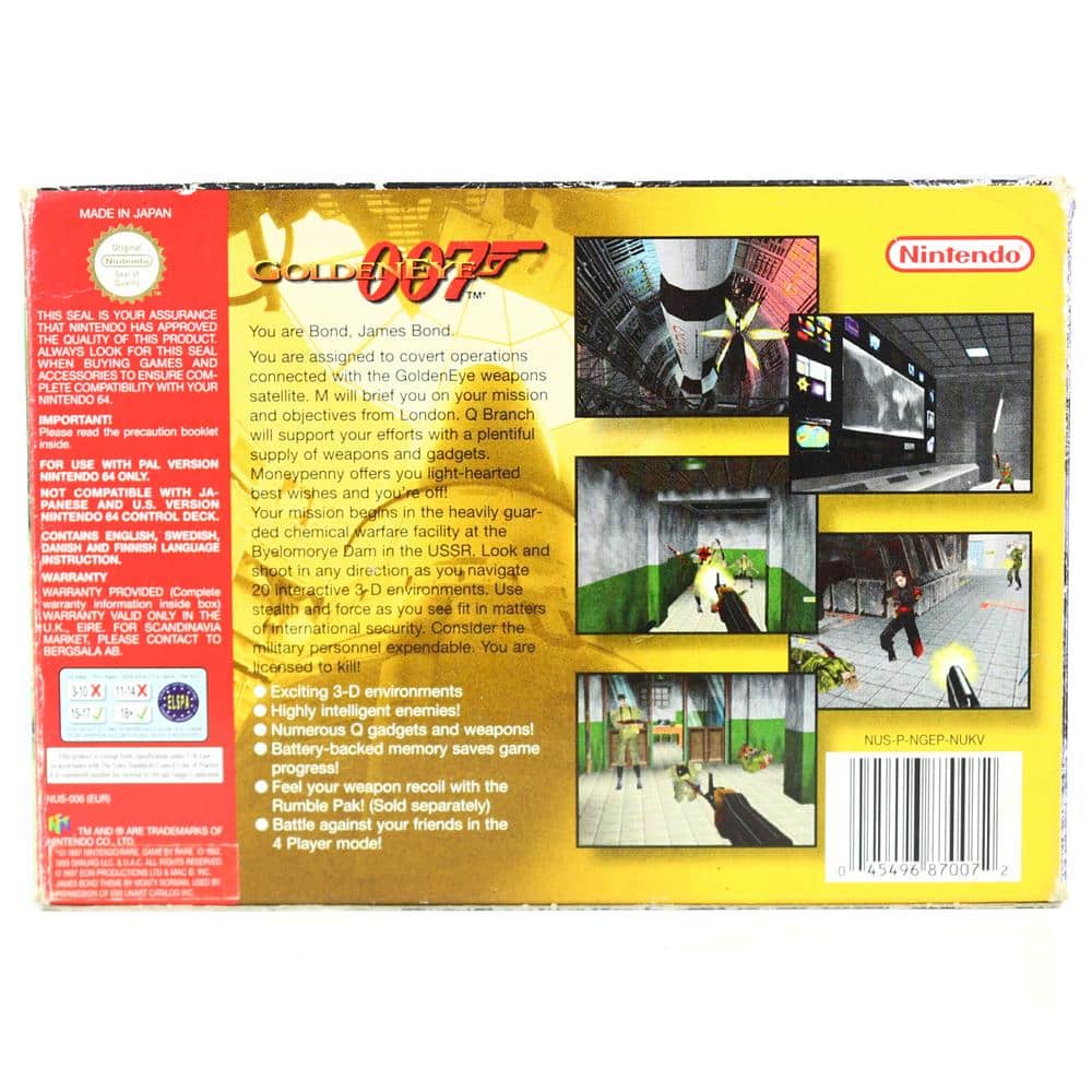 GoldenEye 007 (Nintendo 64 - Boxed - CB) - WTS Retro - Køb spillet her
