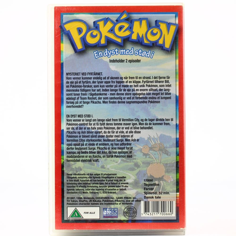 Pokémon 7: En dyst med stød i (VHS) - WTS Retro - Køb filmen her