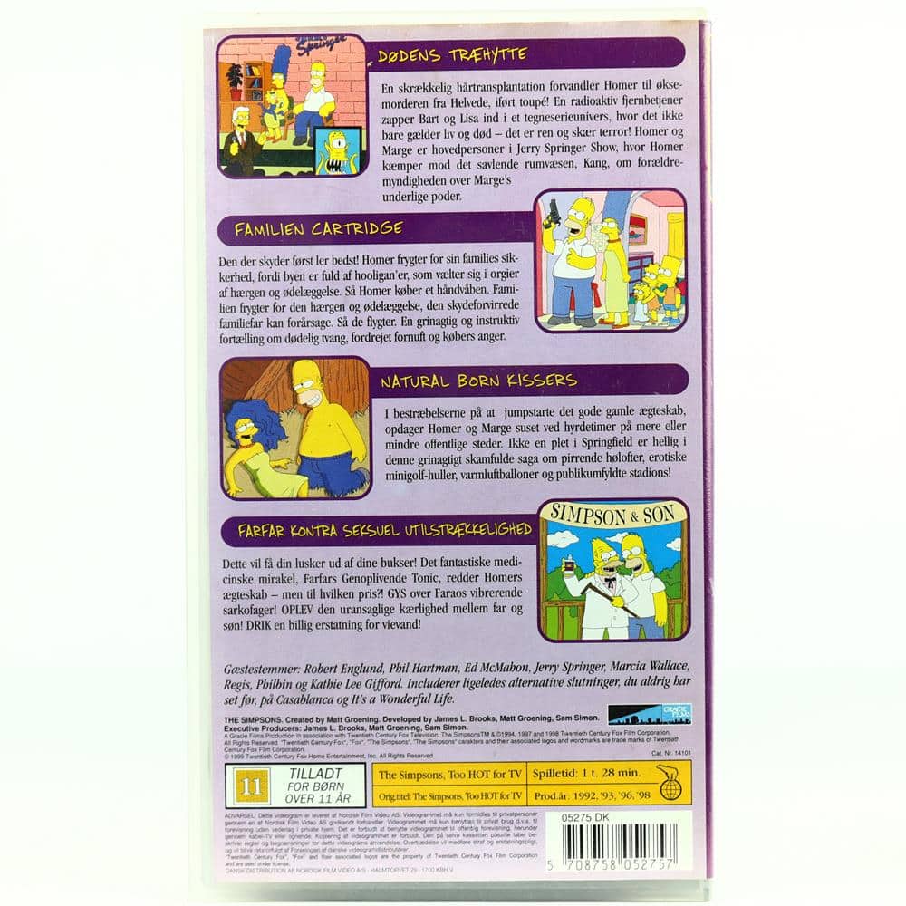The Simpsons - To hot for TV (VHS) - WTS Retro - Køb filmen her