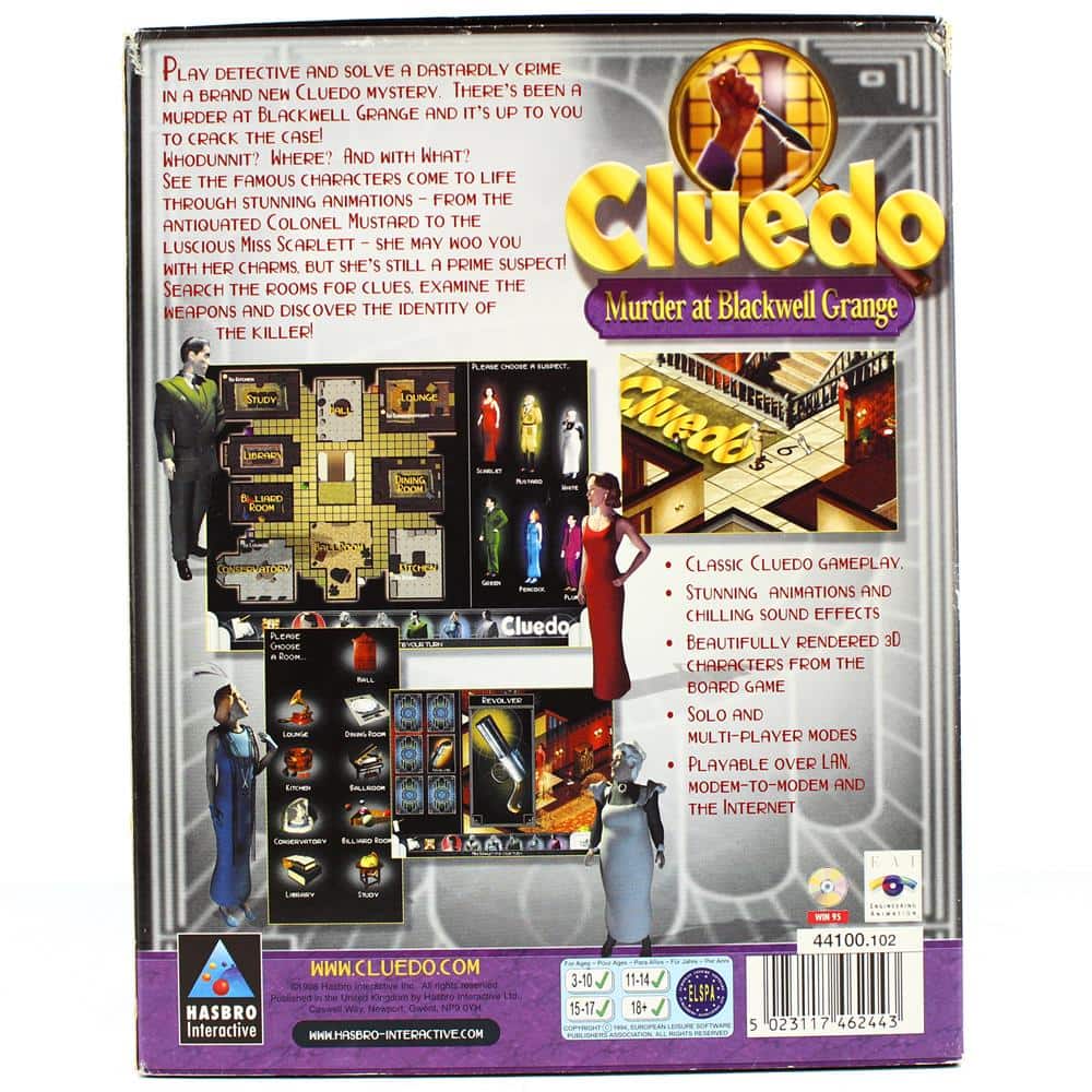 Cluedo: Murder at Blackwell Grange (PC Big Box) - WTS Retro - Køb ...