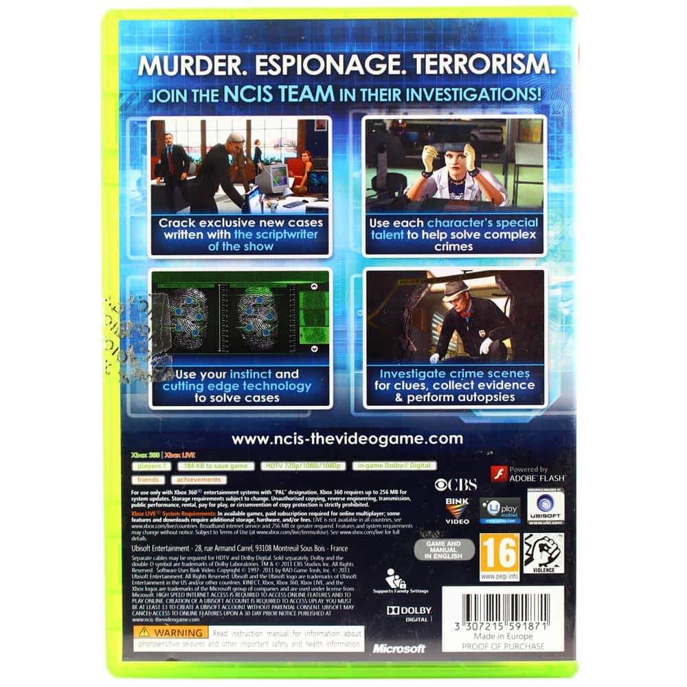 NCIS: The Game (Xbox 360) - WTS Retro - Køb spillet her
