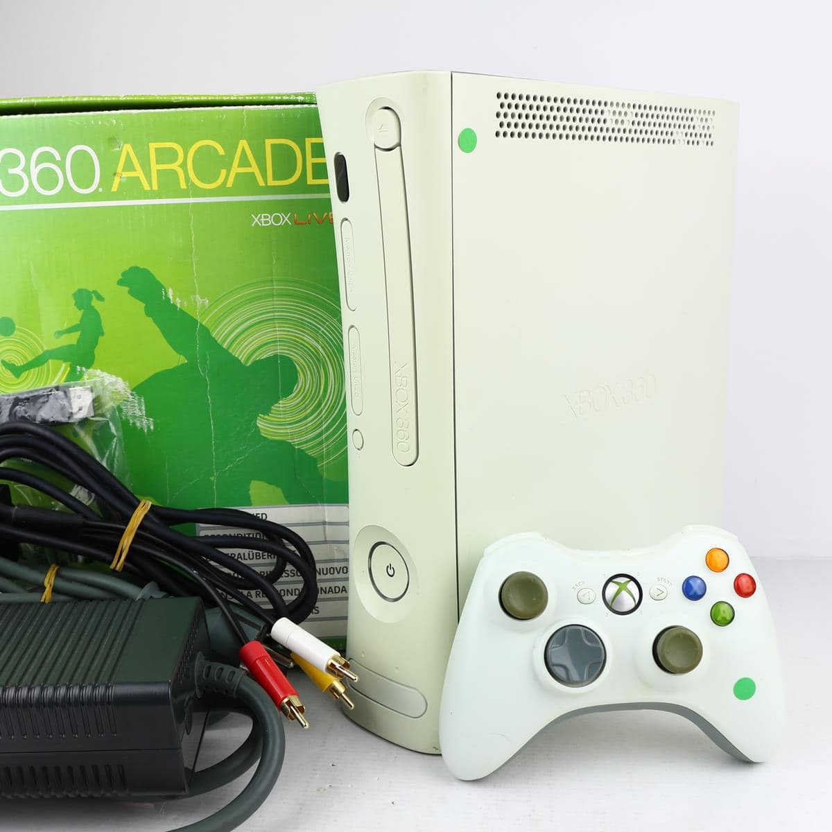 Xbox 360 Arcade Konsol (Hvid - Boxed)- WTS Retro - Køb her